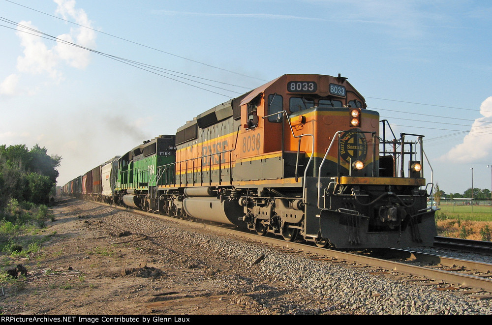 BNSF 8033 and 7164